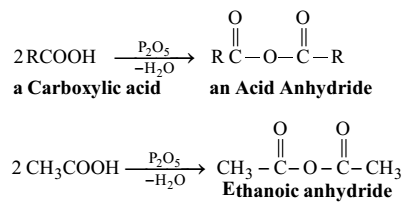 Formation of Acid Anhydrides From Carboxylic Acids - Study Page